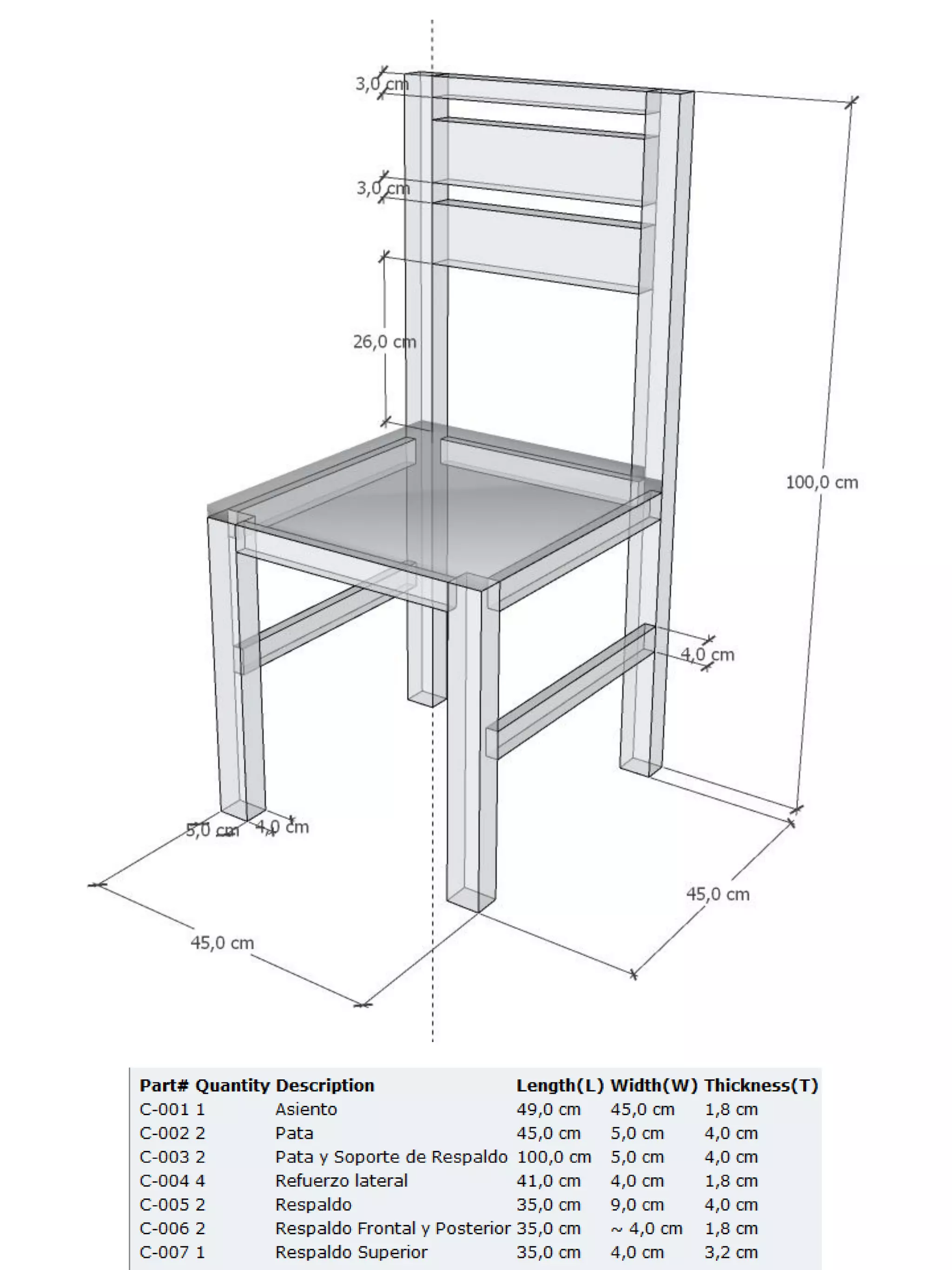 Una guía con 30 planos para hacer sillas de madera | PDF