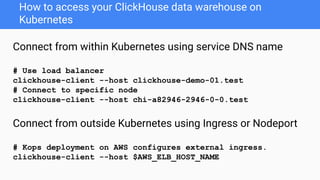 ClickHouse on Kubernetes! By Robert Hodges, Altinity CEO | PDF