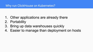 ClickHouse on Kubernetes! By Robert Hodges, Altinity CEO | PDF