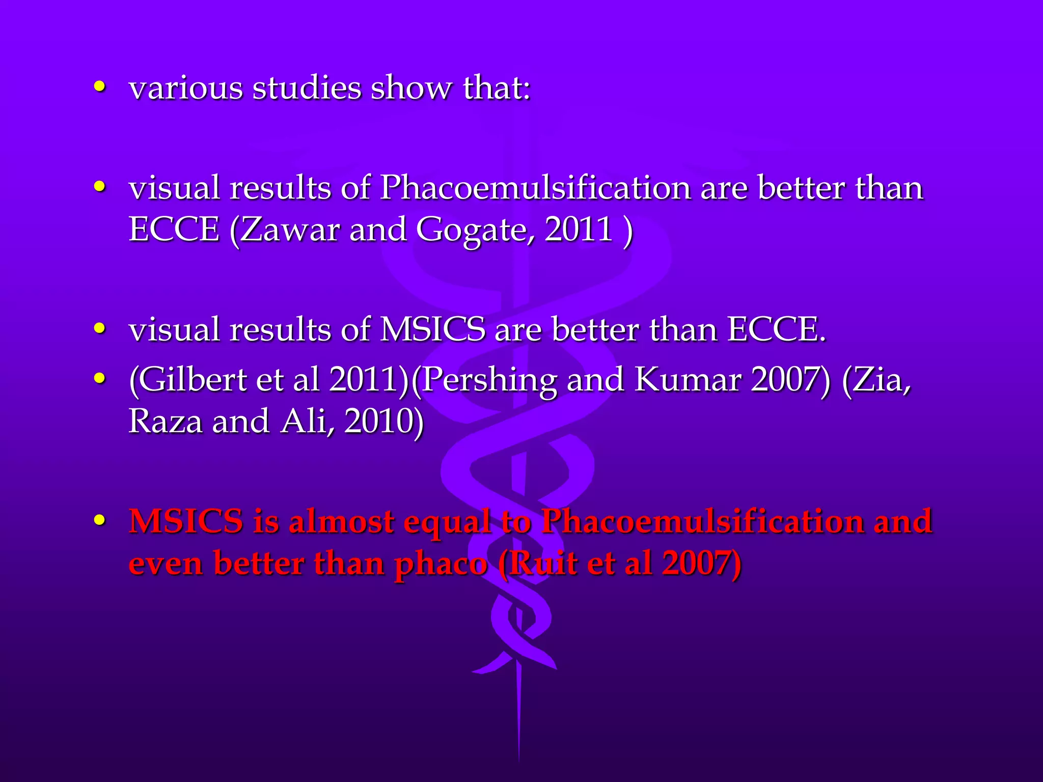 Unaided vision after manual suture less small incision cataract surgery ...