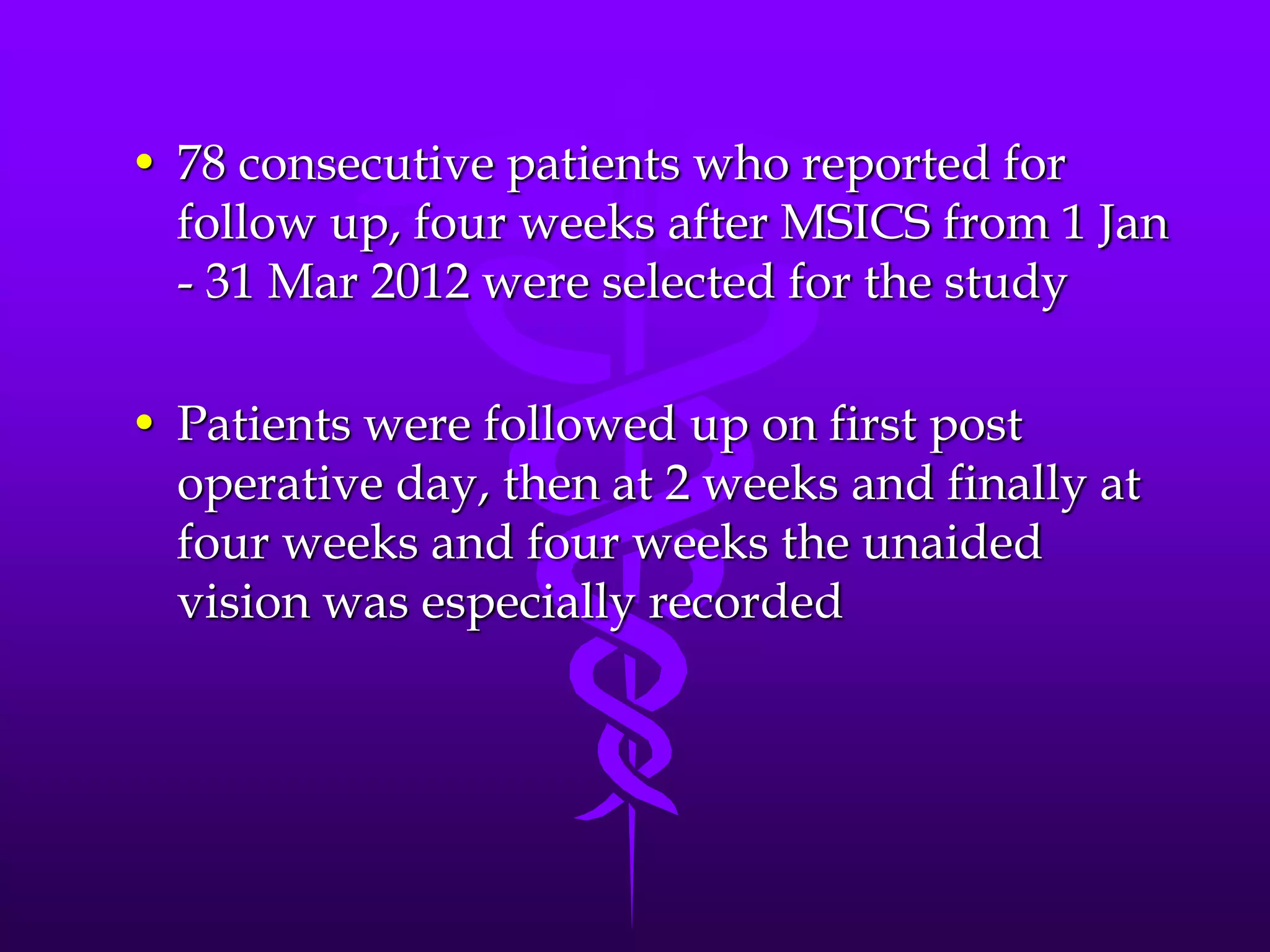 Unaided vision after manual suture less small incision cataract surgery ...