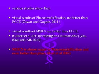 Unaided vision after manual suture less small incision cataract surgery ...