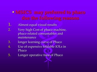 Unaided vision after manual suture less small incision cataract surgery ...