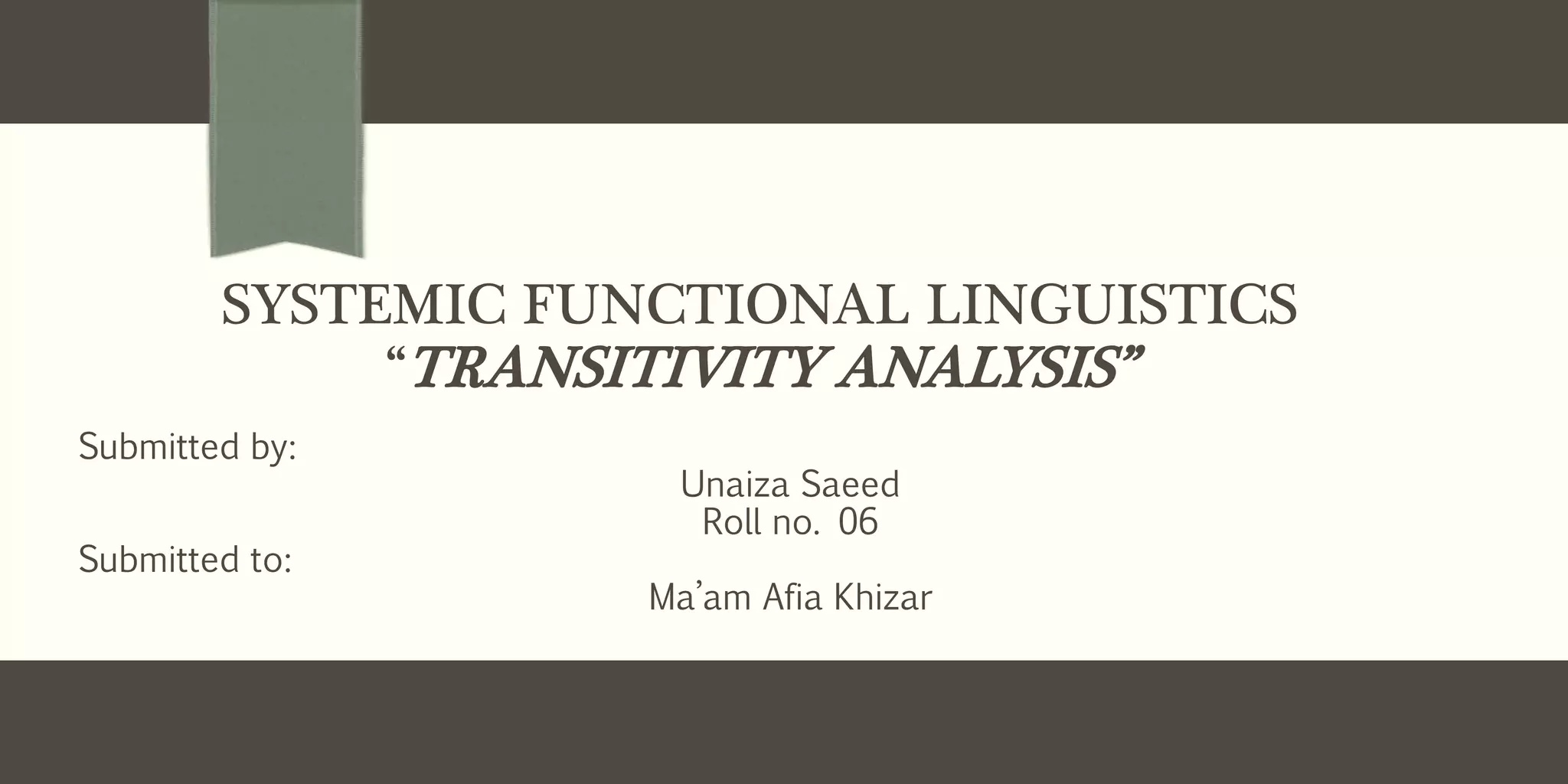 "Transitivity analysis' of Process Types in Poem | PPTX | Family and ...