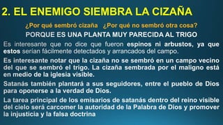 una mezcla de santos y pecadores.pptx, estudio sobre la cizaña y el ...