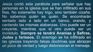 una mezcla de santos y pecadores.pptx, estudio sobre la cizaña y el ...