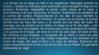 una mezcla de santos y pecadores.pptx, estudio sobre la cizaña y el ...