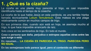 una mezcla de santos y pecadores.pptx, estudio sobre la cizaña y el ...