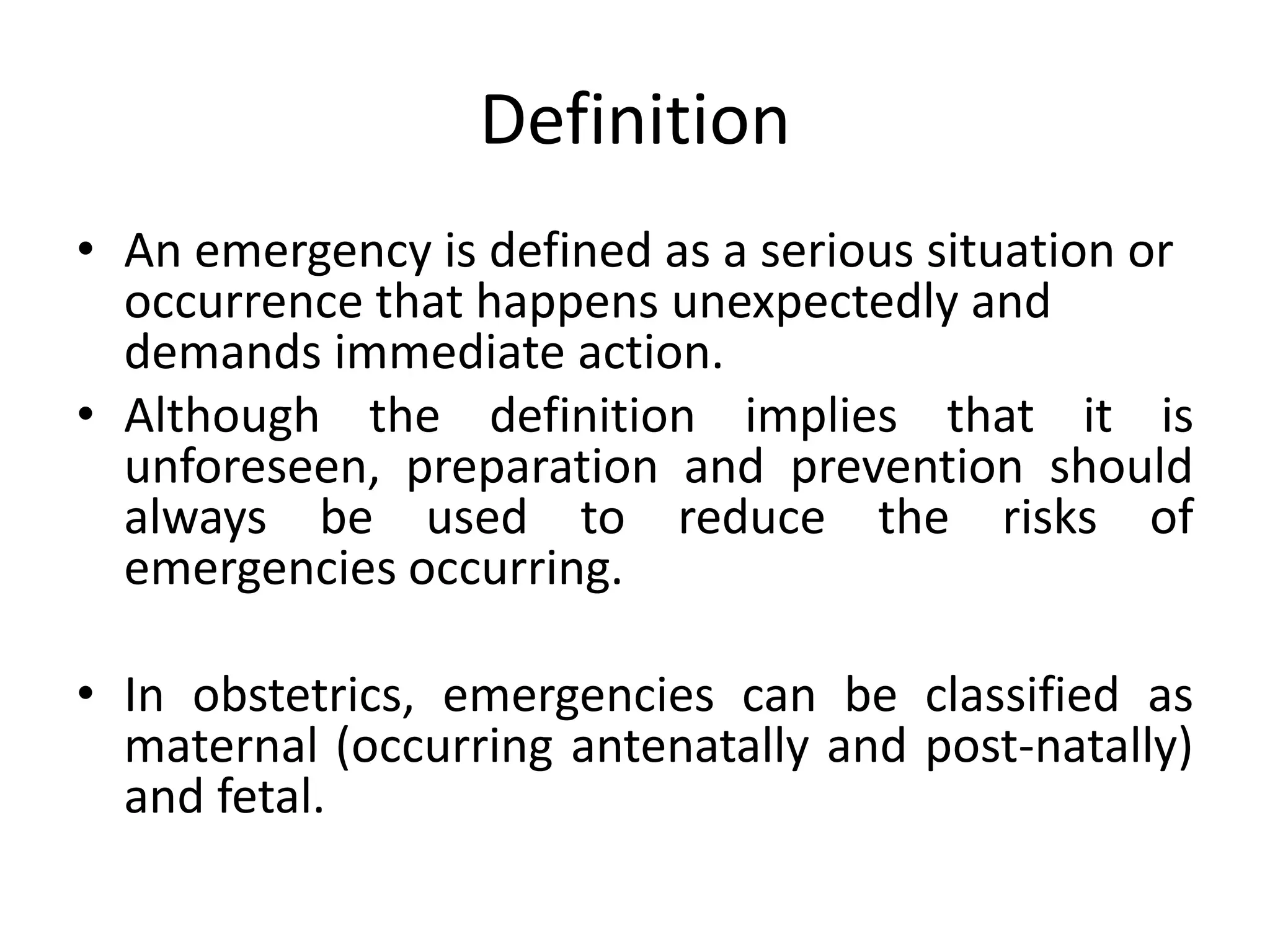 Obstetric emergencies | PPTX