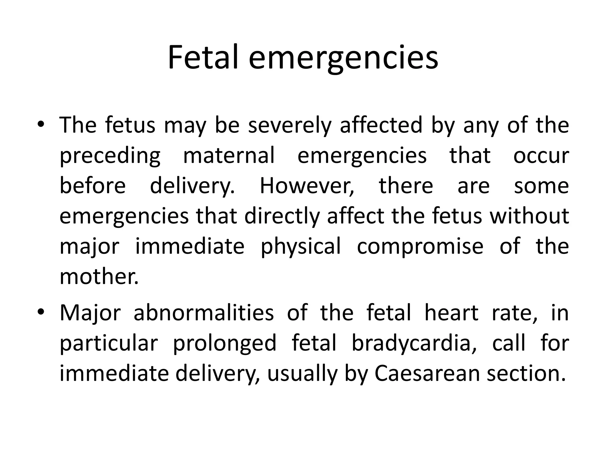 Obstetric emergencies | PPTX