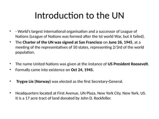 UN_and_Its_Organs_CLAT (UNITED NATIONS). | PPT