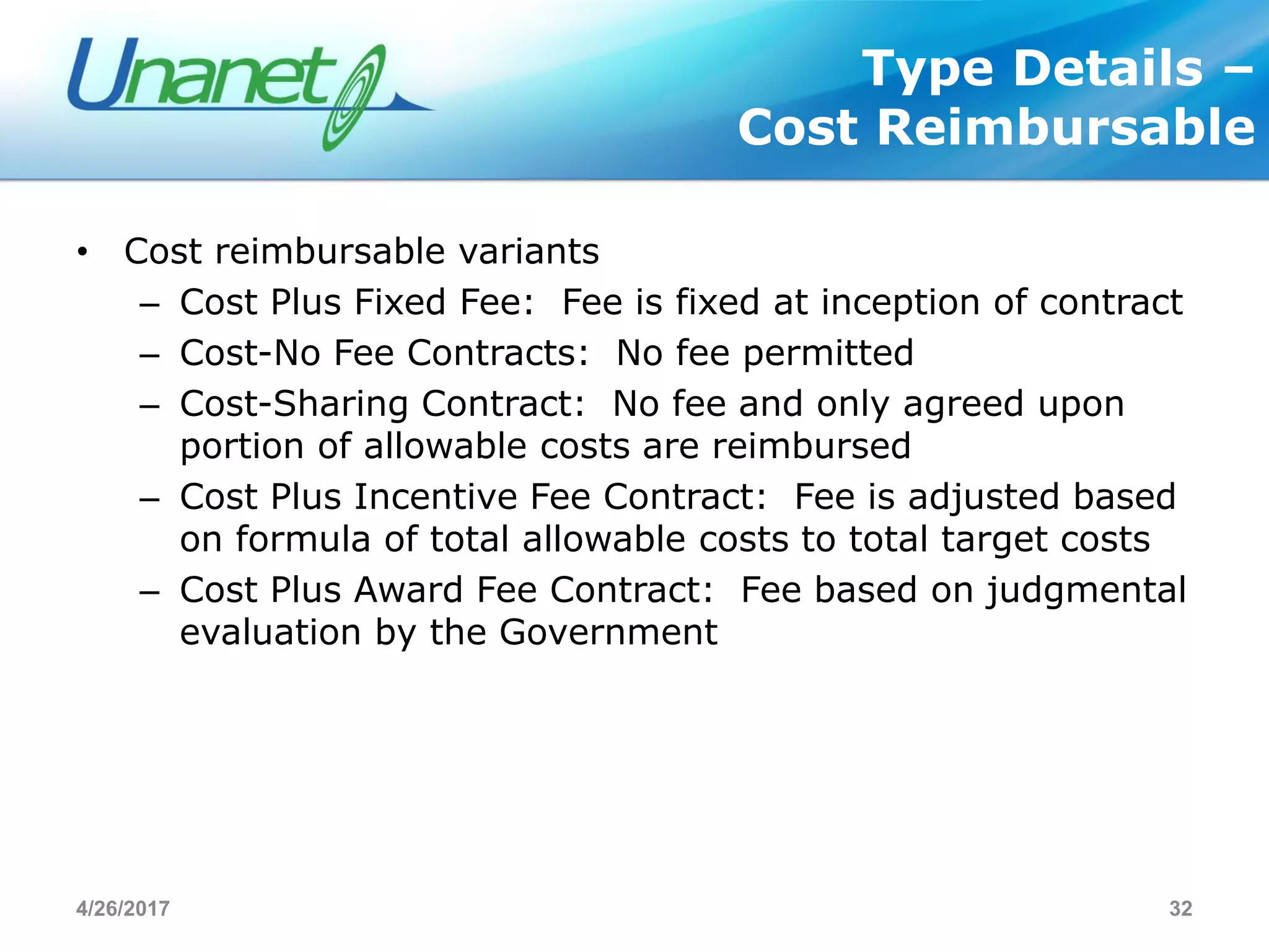 Government Contracts 101 - Understanding the Basics of Contract Types | PDF