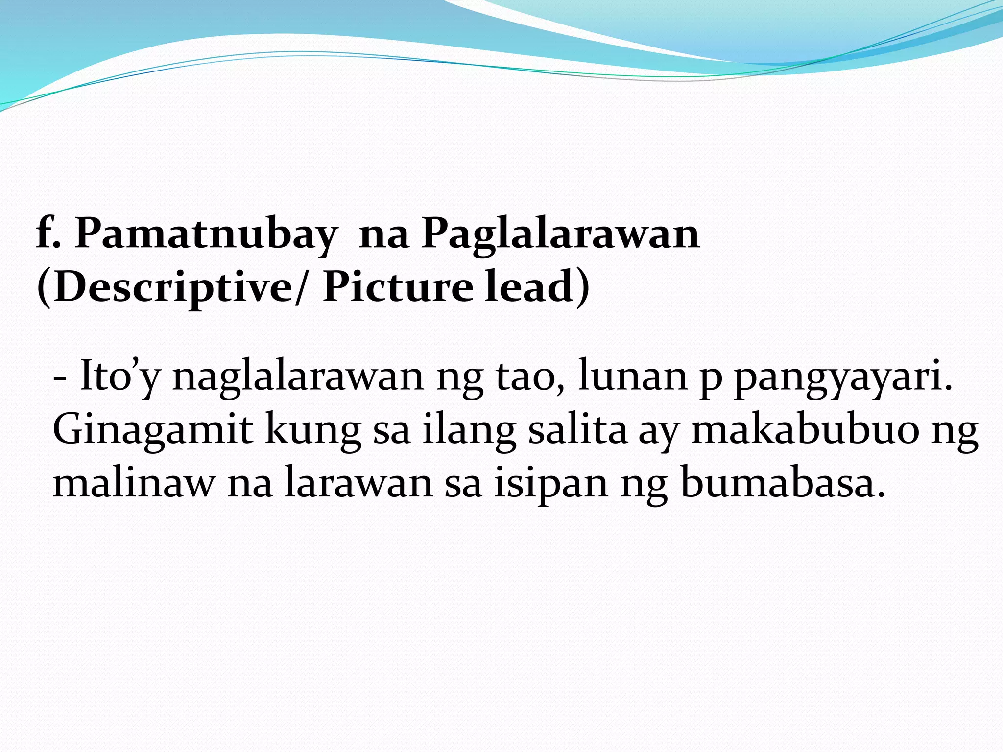 Unang araw balita, isports, editoryal, lathalain | PPTX