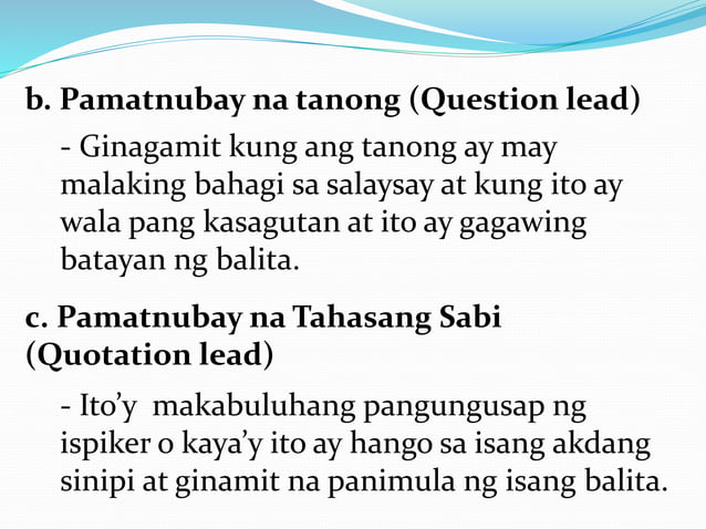 Unang araw balita, isports, editoryal, lathalain | PPTX