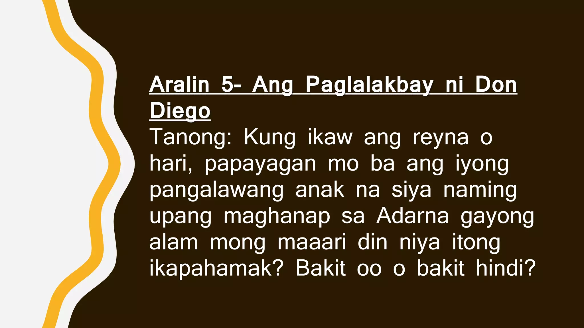 Unang Bahagi ng Ibong Adarna at Mga Gawain | PPTX