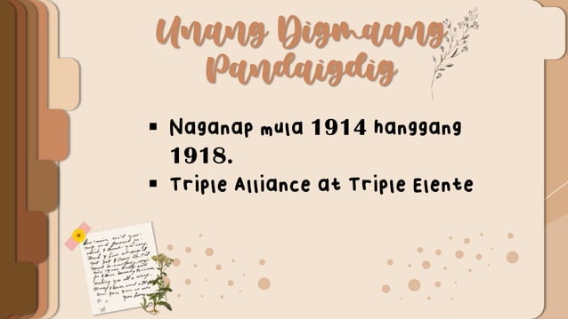 Grade 8, Module 1 Quarter 4Unang Digmaang Pandaigdig sanhi, dahilan, at ...