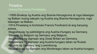 Unang Digmaang Pandaigdig Powerpoint Presentation in Social Studies | PPTX