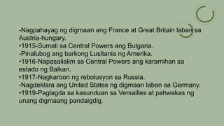 Unang Digmaang Pandaigdig Powerpoint Presentation in Social Studies | PPTX