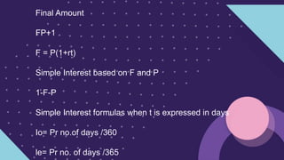 Simple interest and simple discount dif | PPTX