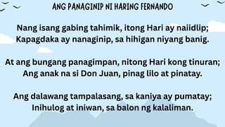 Unang Kabanata - Ibong Adarna / Ang panaginip ni haring fernando | PDF