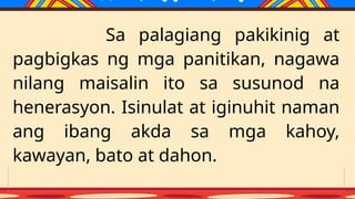 mga panitikan sa panahon ng mga katutubo | PPTX