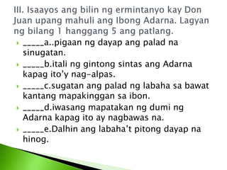 ibong adarna pasulit | PPTX
