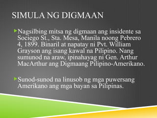 unang republika ng pilipinas digmaang pilipino-amerikano | PPTX