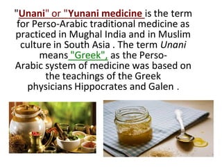 Unani System of Medicine | PDF