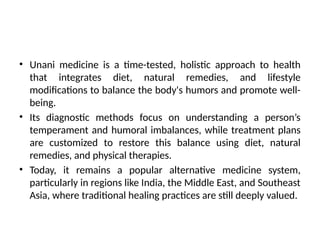 Unani Medicine - Dr.M.Jothimuniyandi | PPTX