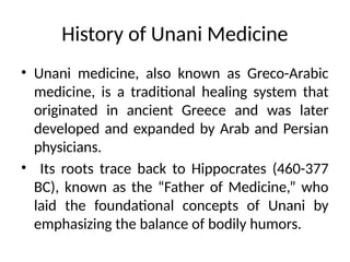 Unani Medicine - Dr.M.Jothimuniyandi | PPTX
