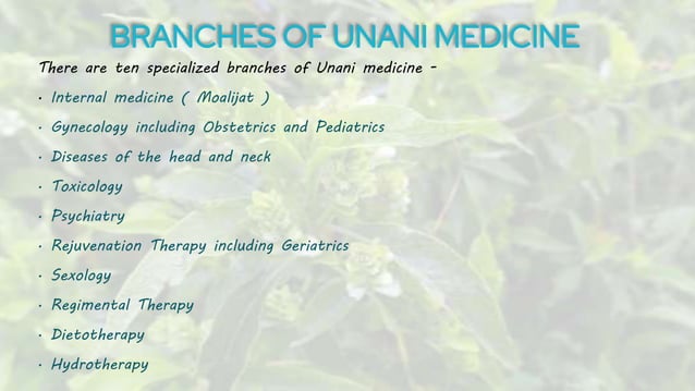 Benefits and the healing effect of Unani | PPT | Free Download