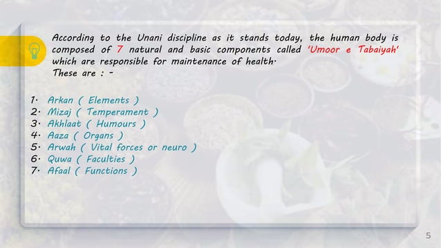 Benefits and the healing effect of Unani | PPT