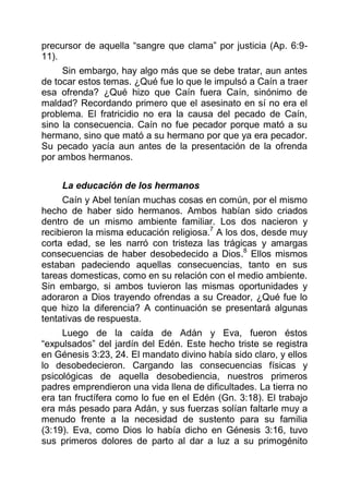 Una perspectiva social de la vida de cain y abel | PDF