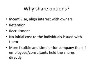 Unapproved share options introduction | PPT