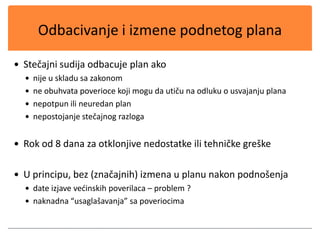 Unapred pripremljeni plan reorganizacije (UPPR) | PPTX
