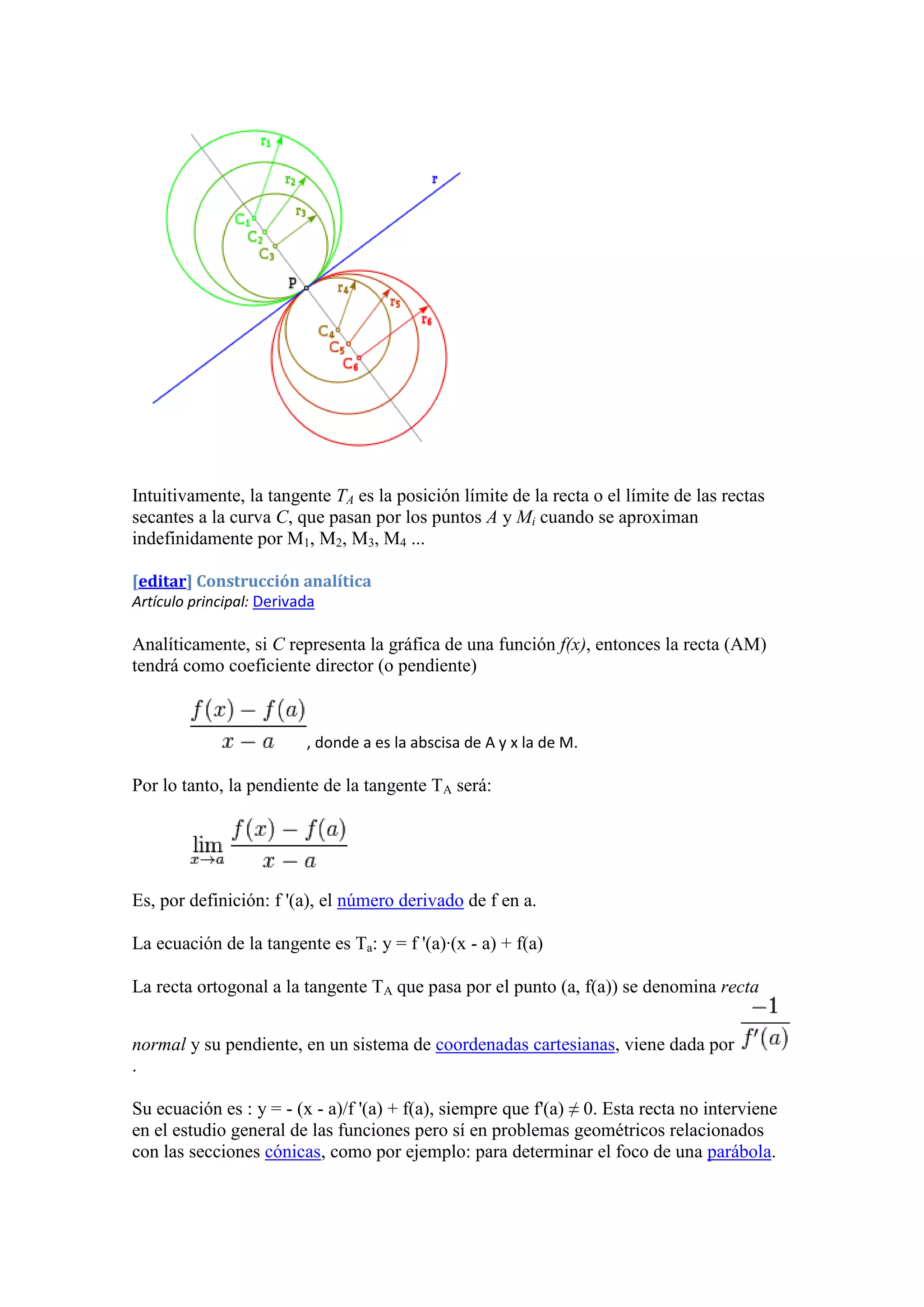 Una recta tangente a una curva en un punto | PDF