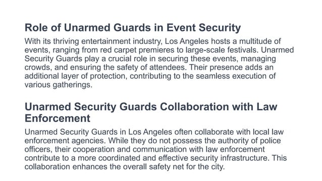 Crucial Role of Unarmed Security Guards in Los Angeles.pptx