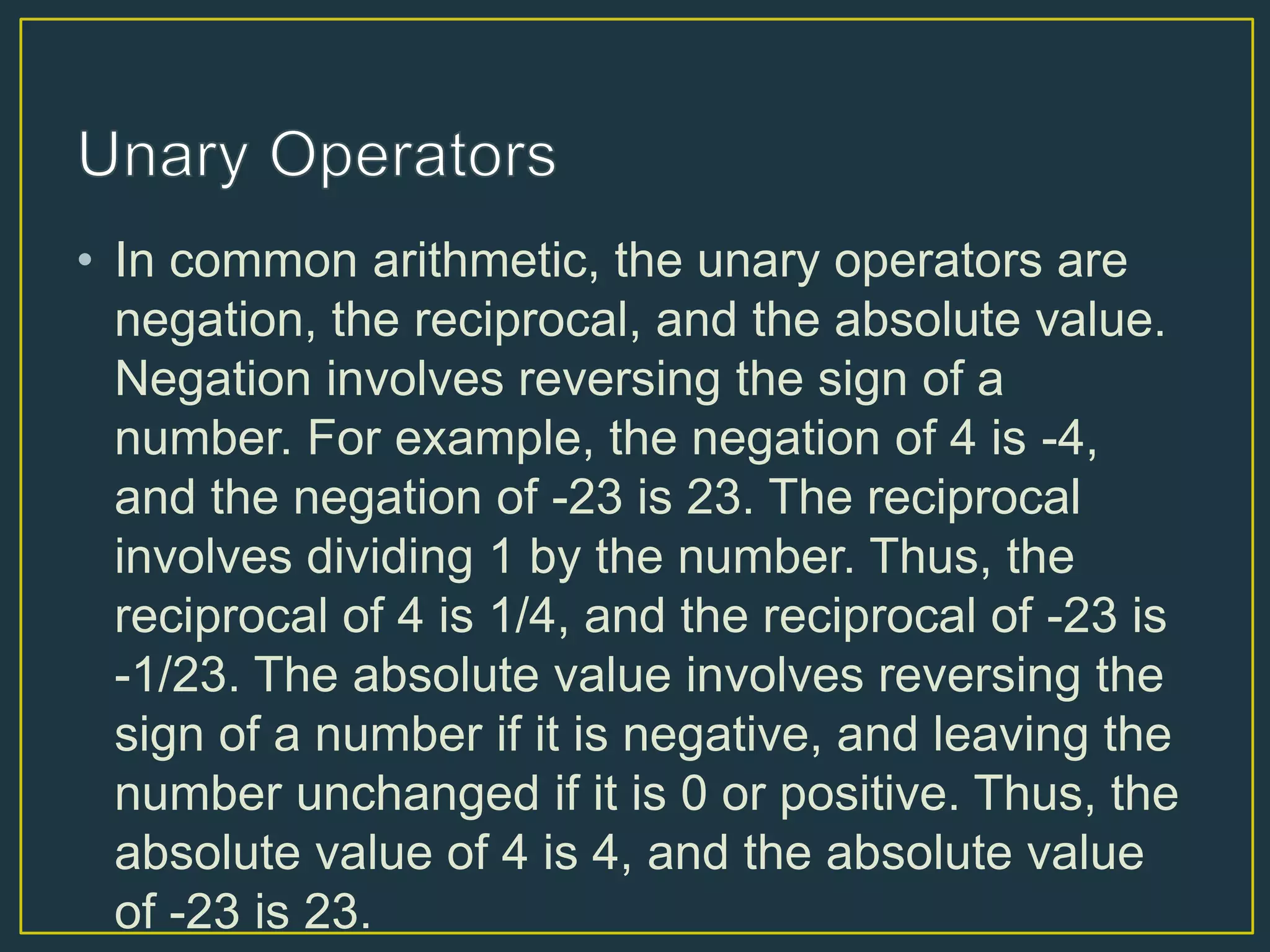 Unary and binary set operations | PPT | Free Download
