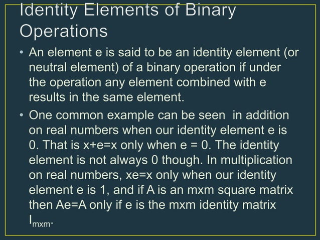 Unary and binary set operations | PPTX