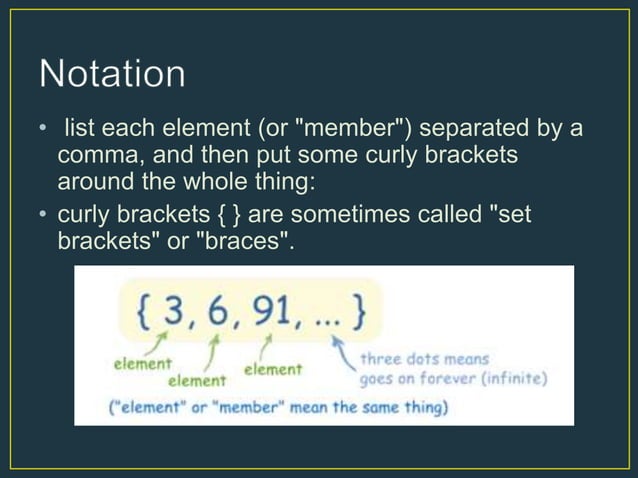 Unary And Binary Set Operations Ppt