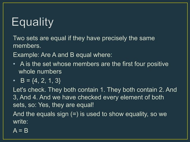 Unary and binary set operations | PPT