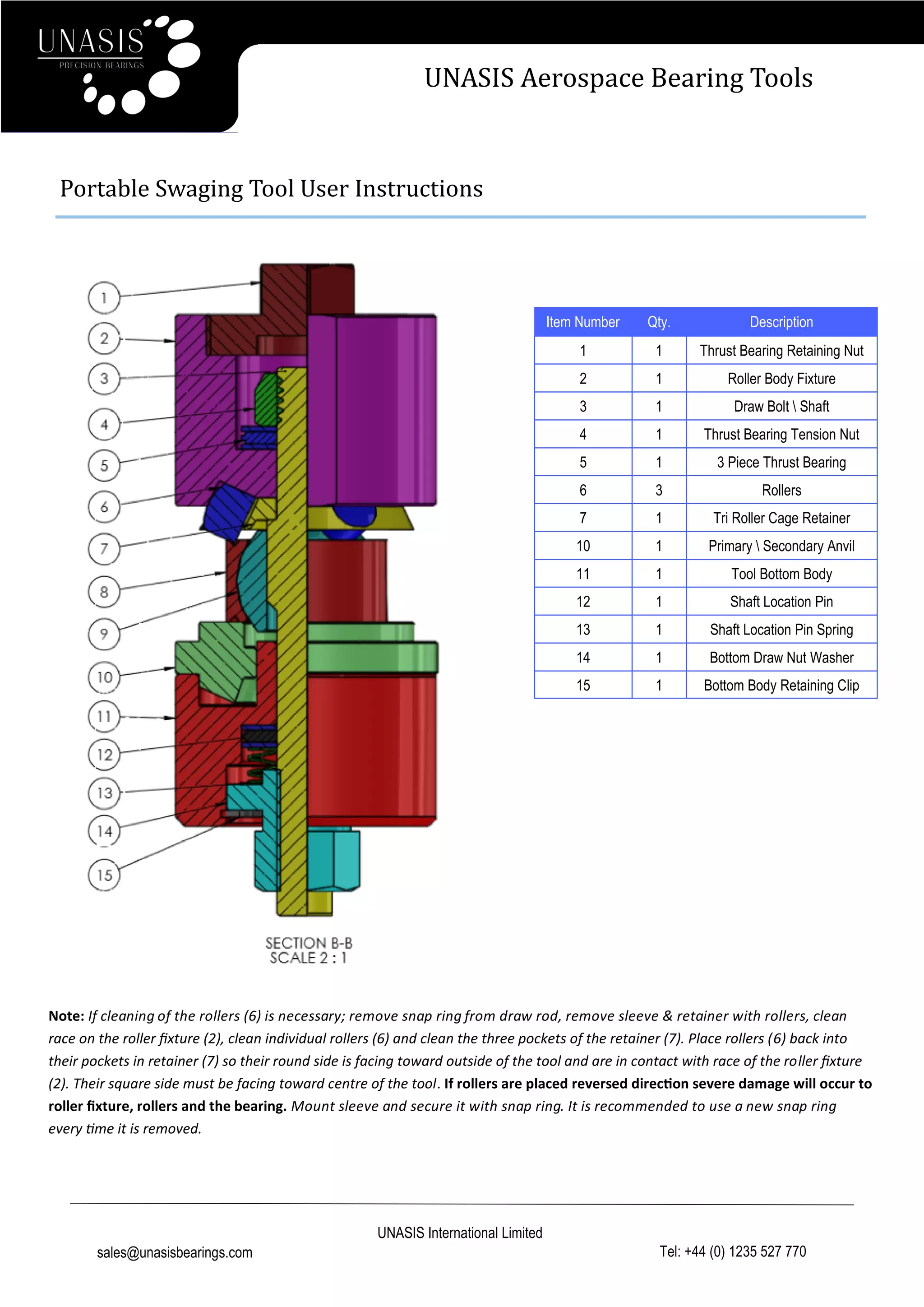 Unasis portable swaging tool instructions | PDF