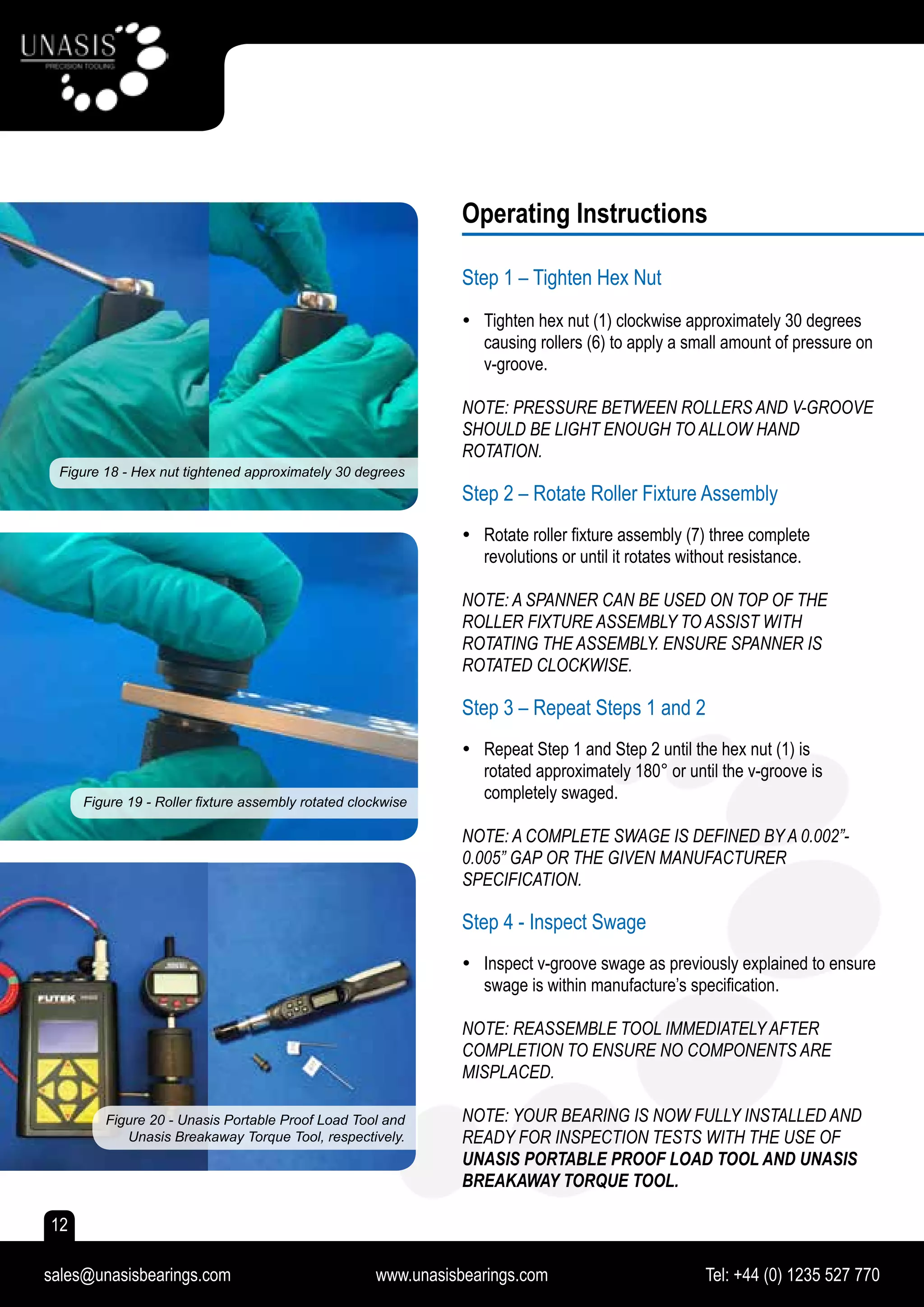 UNASIS Portable Tri-Roller Swaging Tool Instruction Manual | PDF