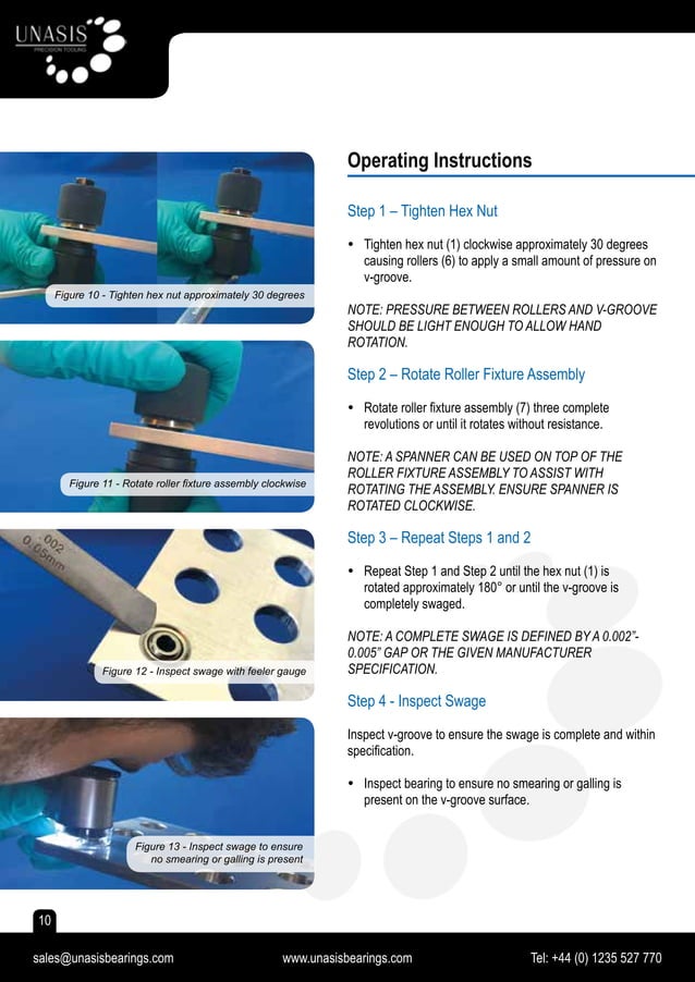 UNASIS Portable Tri-Roller Swaging Tool Instruction Manual | PDF ...