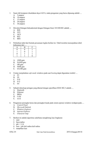 Unas rpl 2009 2010-ulangan | PDF