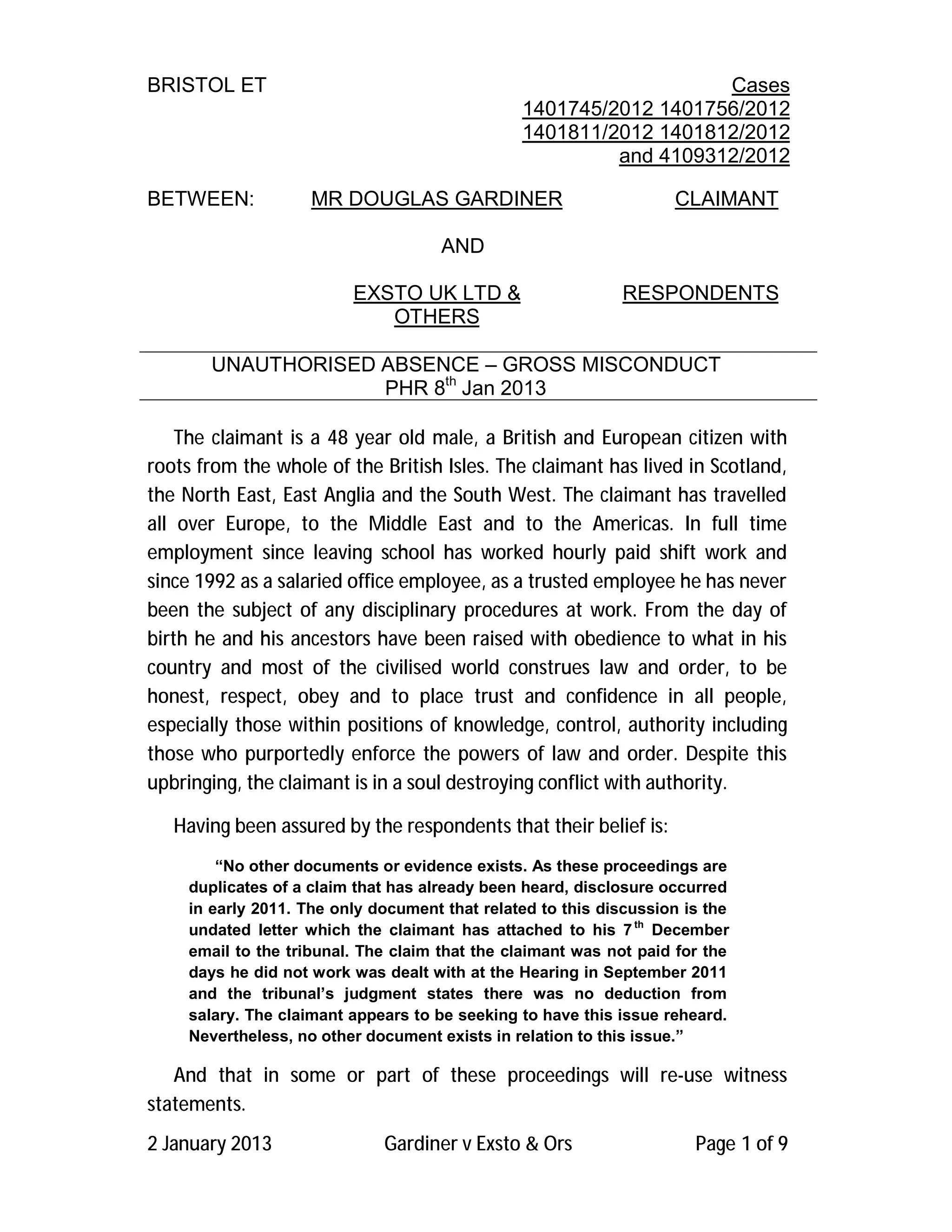 Unauthorised absence | PDF