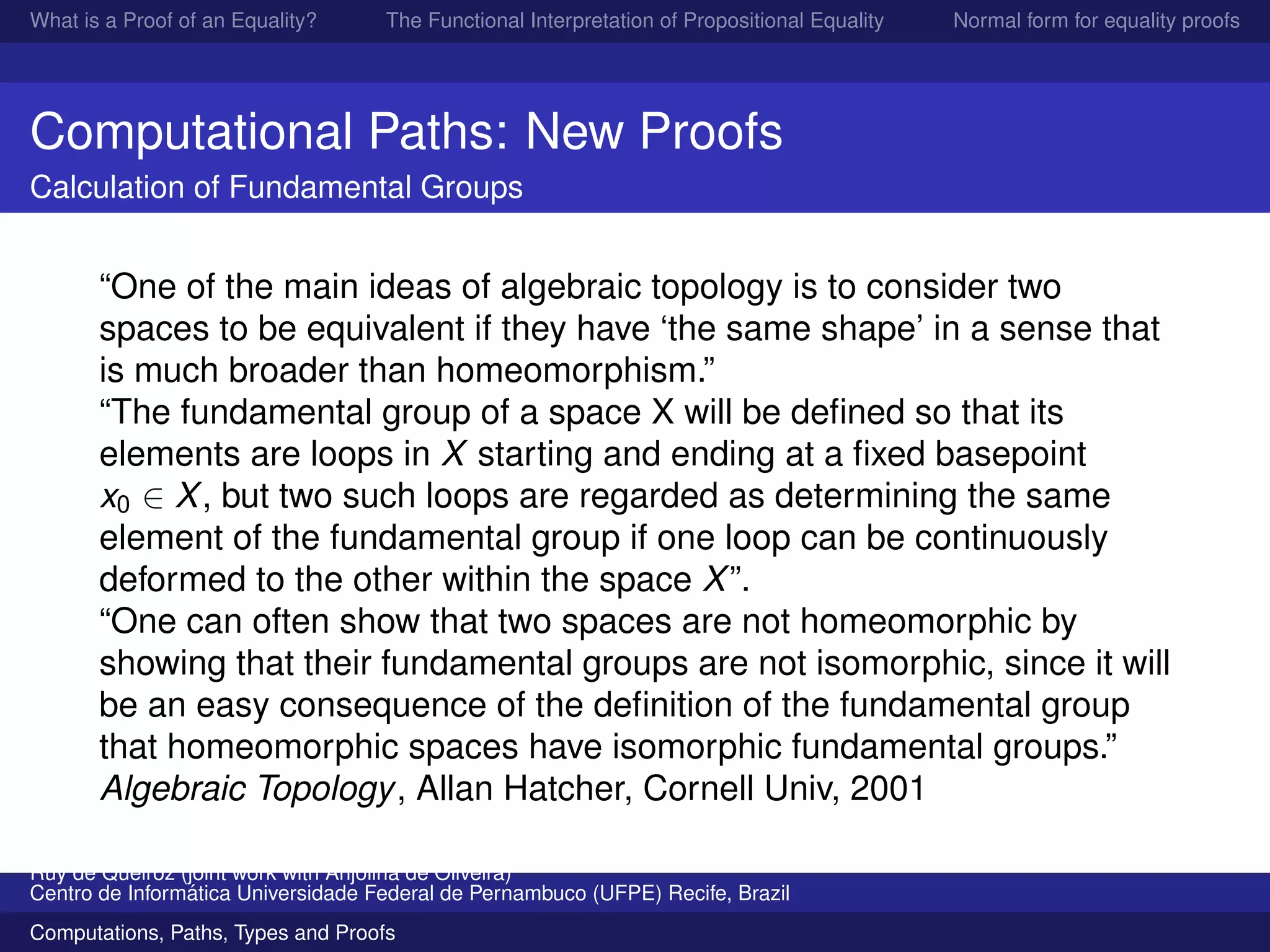 Computation Paths Types And Proofs Ppt