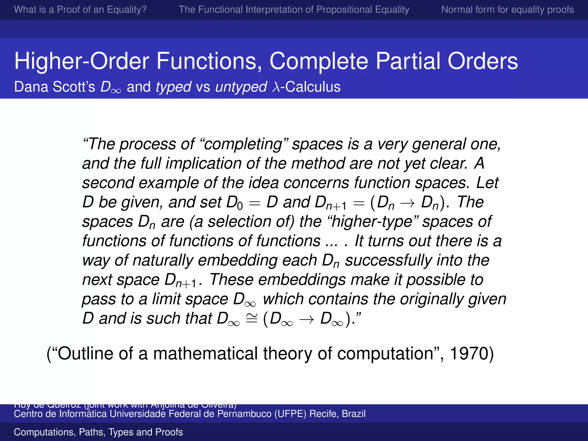 Computation Paths Types And Proofs Ppt