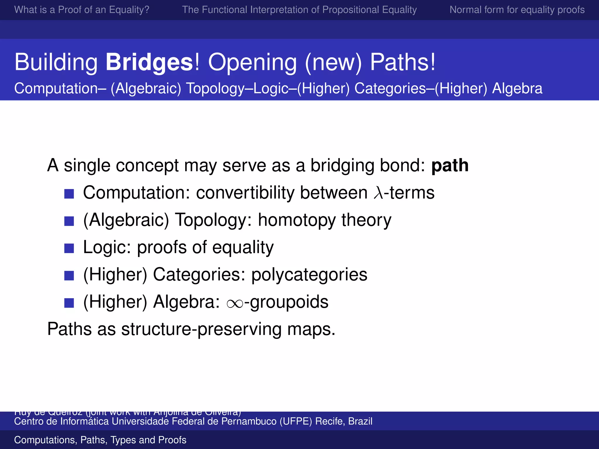 Computation Paths Types And Proofs Ppt