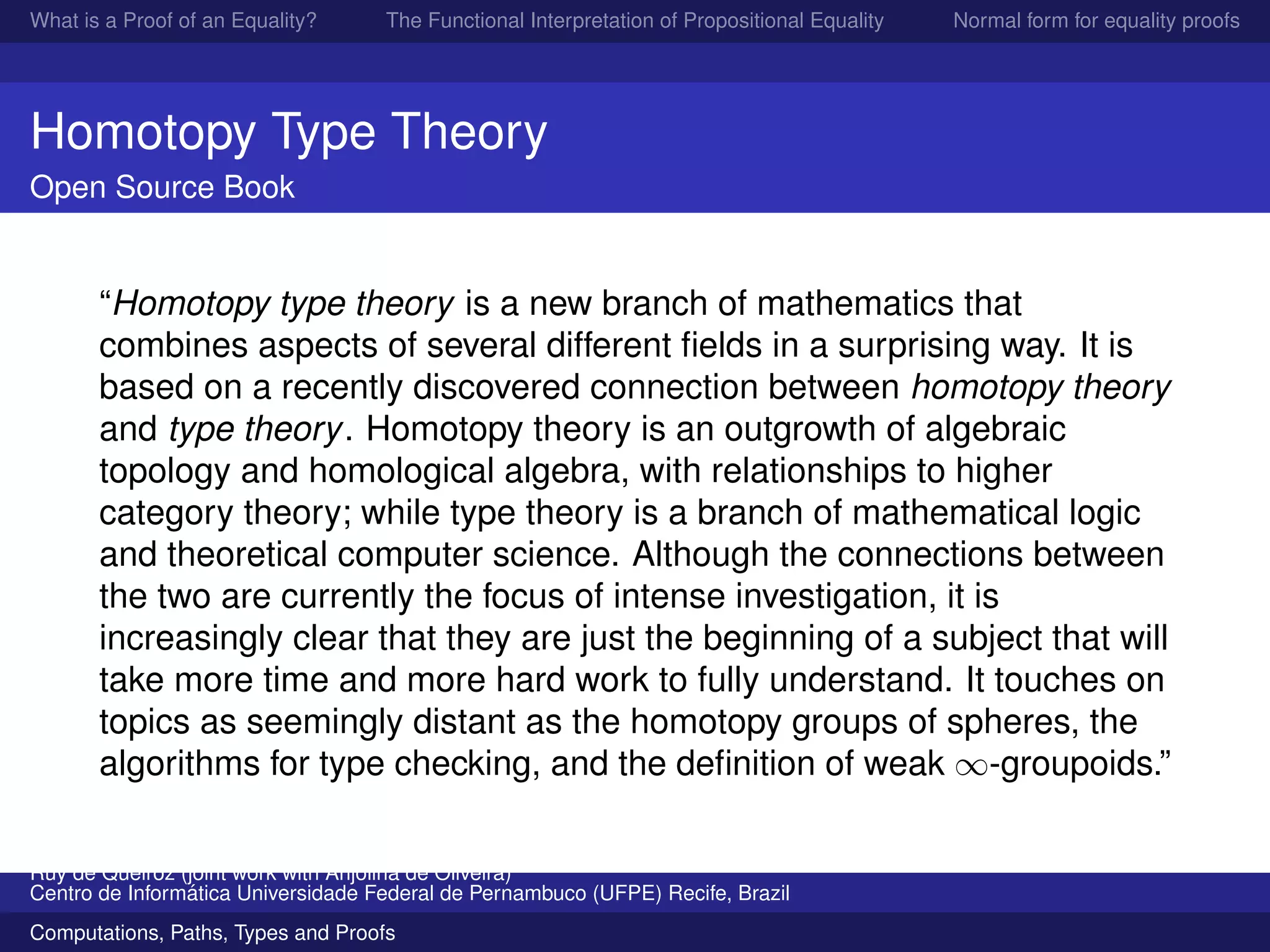 Computation Paths Types And Proofs Ppt